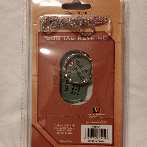 Pixar | Toys | Disney Pixar Walle Dog Tag Keyring New | Poshmark